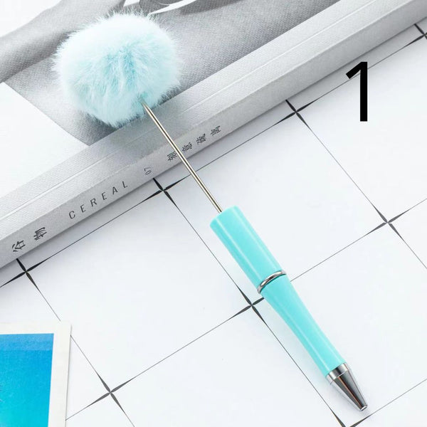 Pom Pom Pens with Fluffy Pompom Toppers and Elegant Beadable Design ...