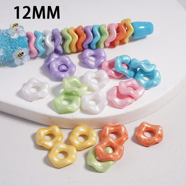Light-Color Series Wavy Acrylic Spacer Beads Light Color Series, 12MM ...