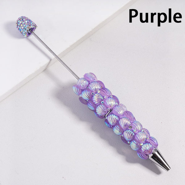 UV Coated Multi Color Seashell Beadable Clay Pen with Clear & AB Rhine ...