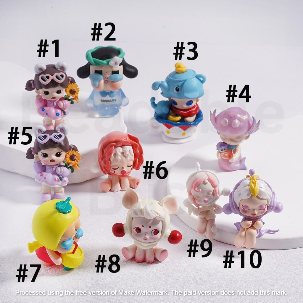 Pop Mart Cute Skullpanda Candy Monster Town Blind Box Figures Jewelry ...