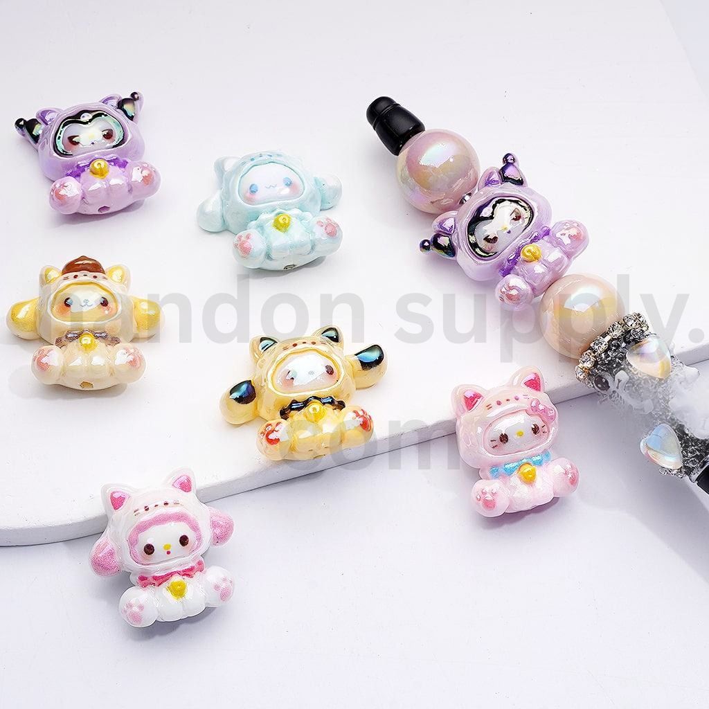 UV Coated Sanri Characters with Cat Hats Character, Kuromi, My Melody ...