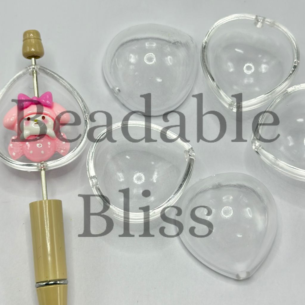Extra Large Bead Cap, Bead Cage, Hanging Basket Clear See-through Tran ...