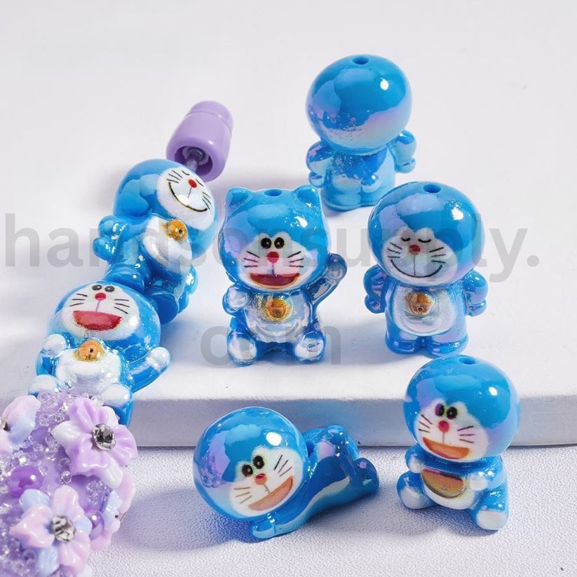 UV Coated Luminous Cute Doraemon Cartoon Character Japan Anime Blue Ac ...